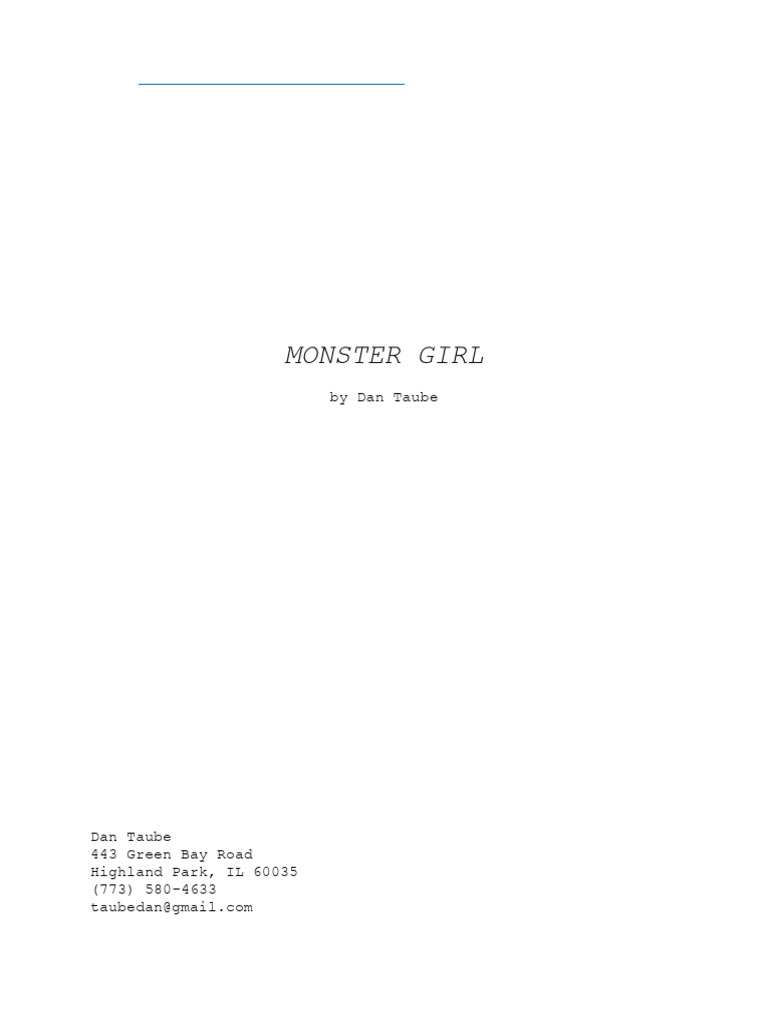 Monster Girl by Dan Taube | PDF | Monsters