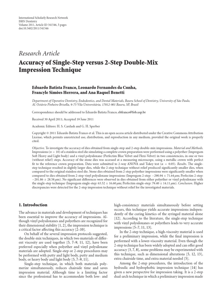 Accuracy of Single-Step Versus 2-Step Double-Mix I | PDF | Multiple ...