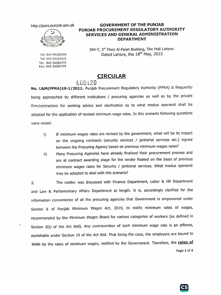 Circular Minimum Wage | PDF