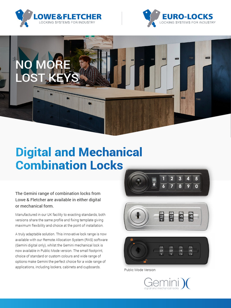 Gemini Digital 3700 and Mechanical 2700 Lock Brochure - V2 112022 | PDF ...