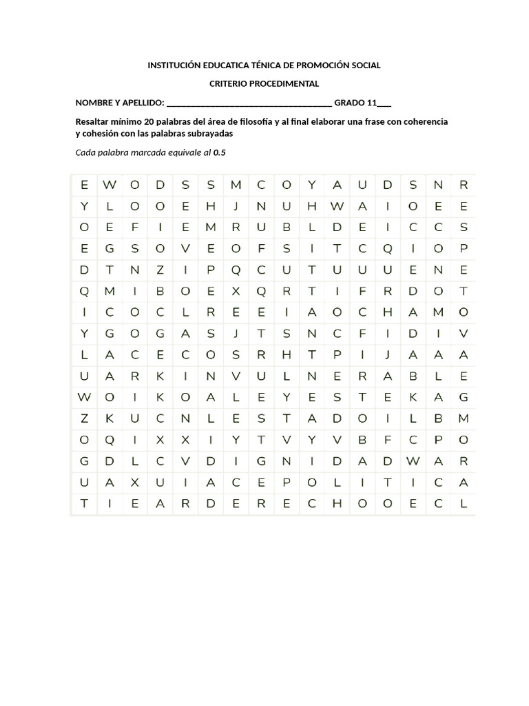 Sopa de Letras 11 2024 | PDF