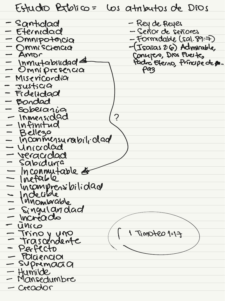 Estudio Biblico Los Atributos de Dios | PDF