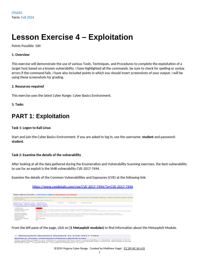 LAB_Exploitation | PDF | Secure Shell | Shell (Computing)