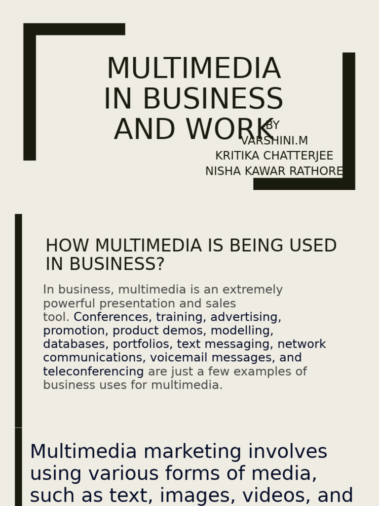 Multimedia in Business and Work-1 | PDF
