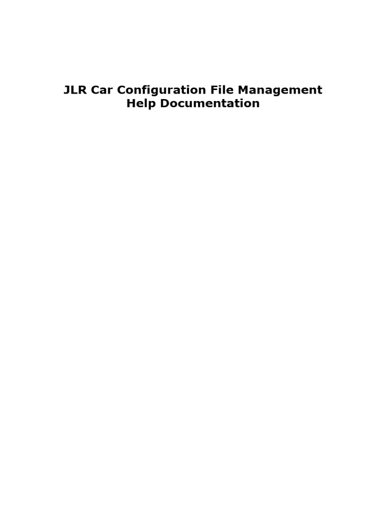 JLR Car Configuration Management Guide | PDF | Icon (Computing) | Computer File