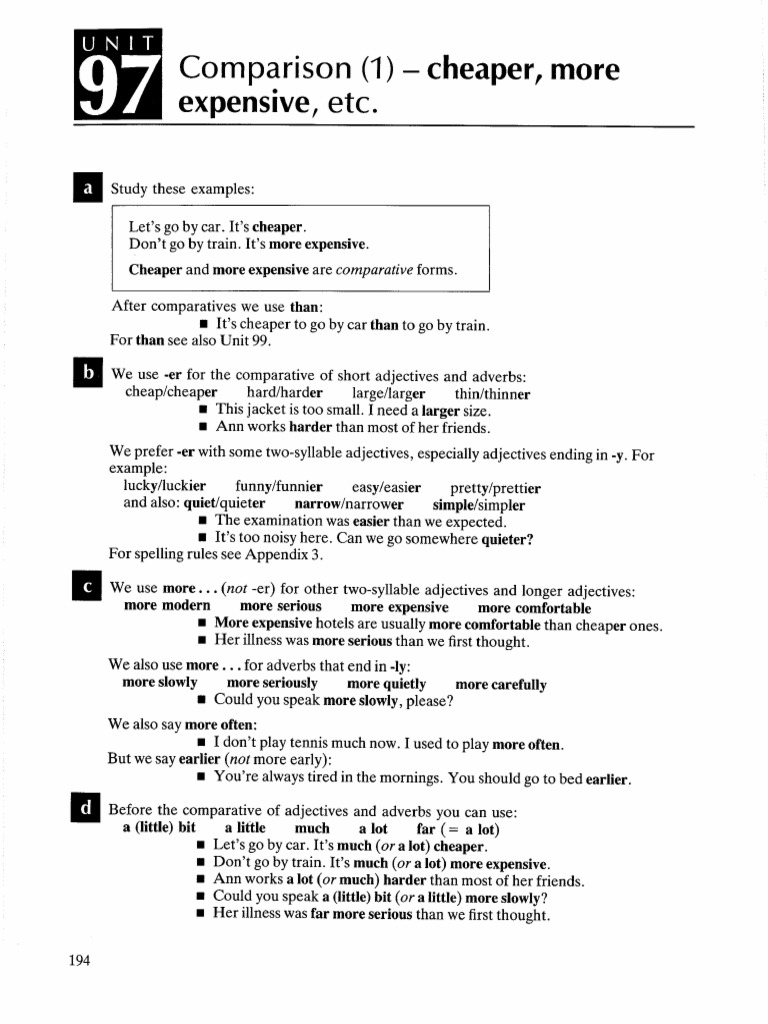 Comparisons Intermediate | PDF