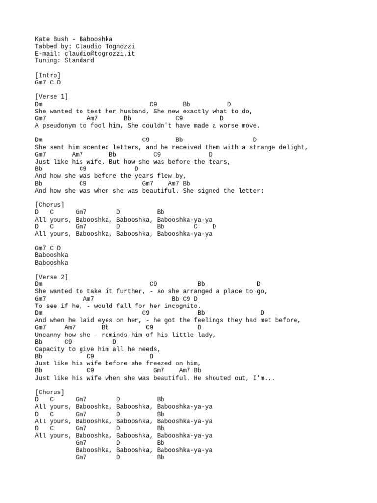 Babooshka | PDF