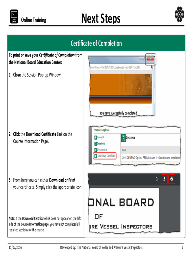 Certificate Download Instructions | PDF