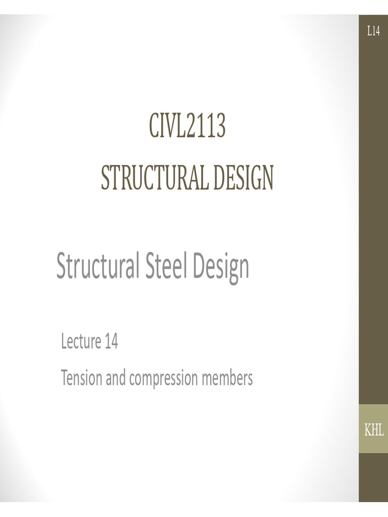 Tension and Compression Member Design | PDF | Stress (Mechanics ...