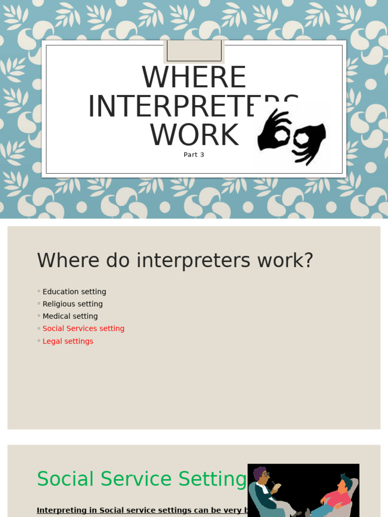 Interpreter Work Environments Explained | PDF | Language Interpretation ...