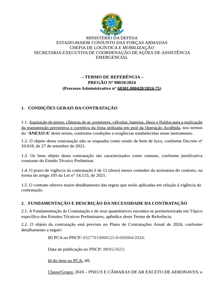 01. Termo de Referência | PDF | Contabilidade | Business