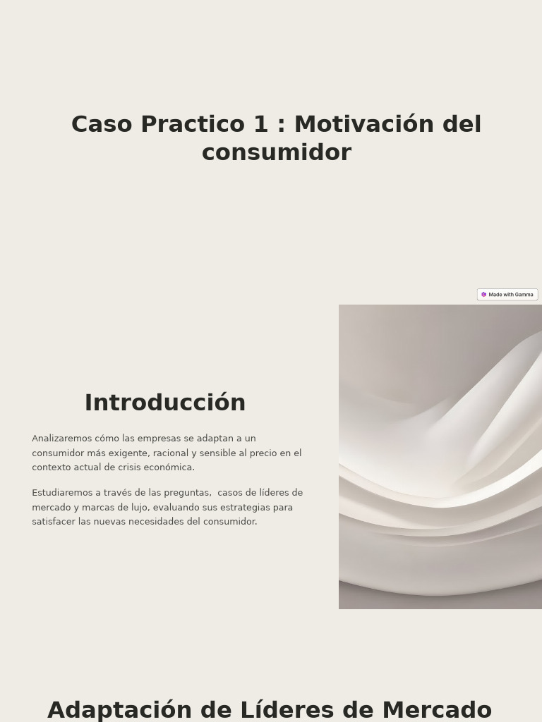 Caso Practico 1 Motivacion Del Consumidor | PDF | Los consumidores ...