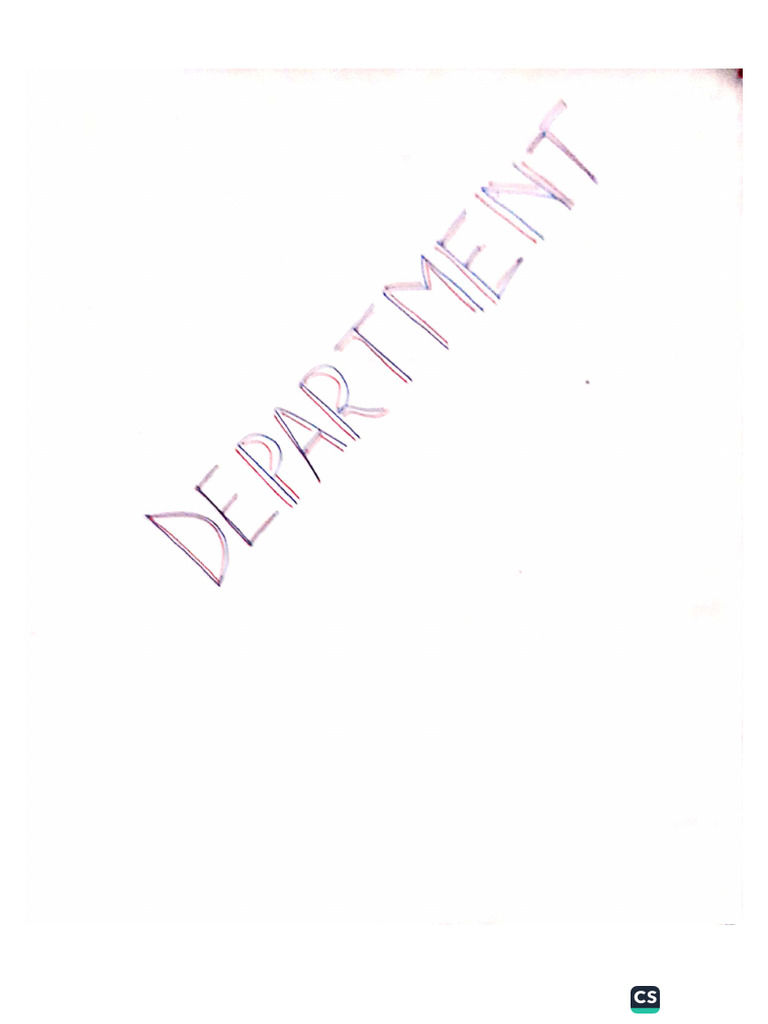 Department Formula | PDF