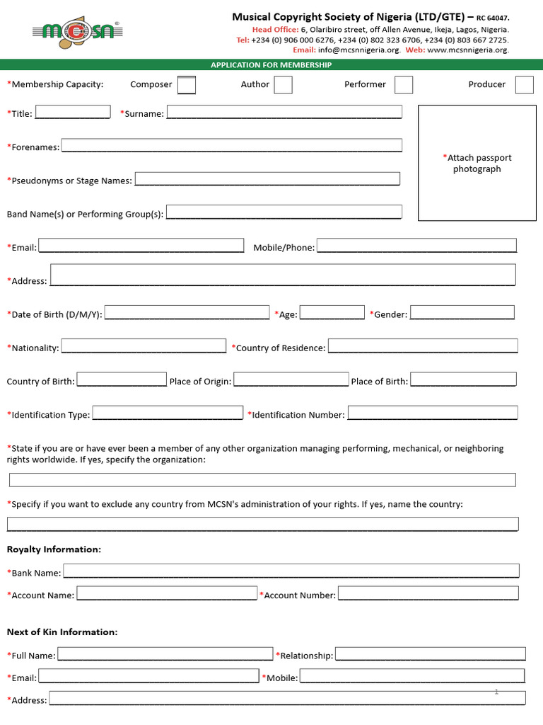 Individual Membership Signup Form 3 | PDF | Assignment (Law) | Business Law
