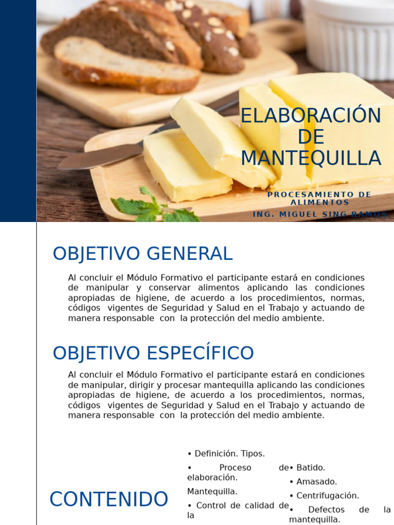 Proceso de Elaboración de Mantequilla | PDF | Mantequilla | Productos ...