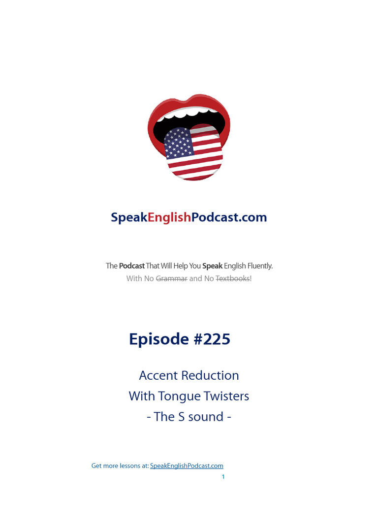 S Sound Tongue Twisters for Fluency | PDF | English Language | Accent ...