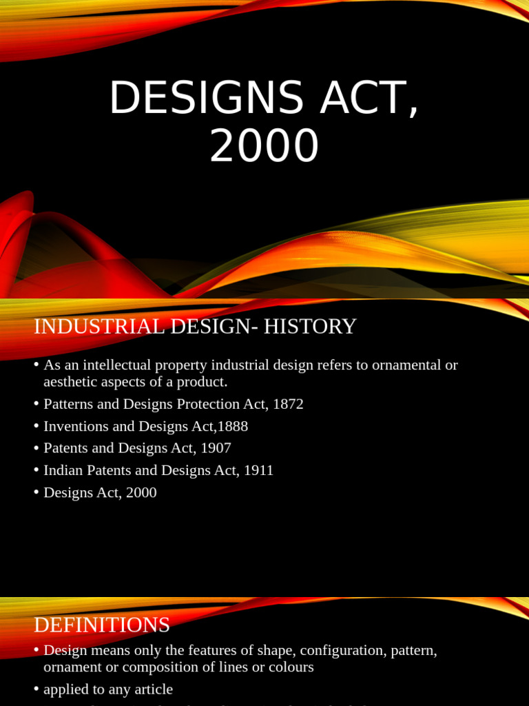 Designs Act, 2000 | PDF | Trademark | Patent