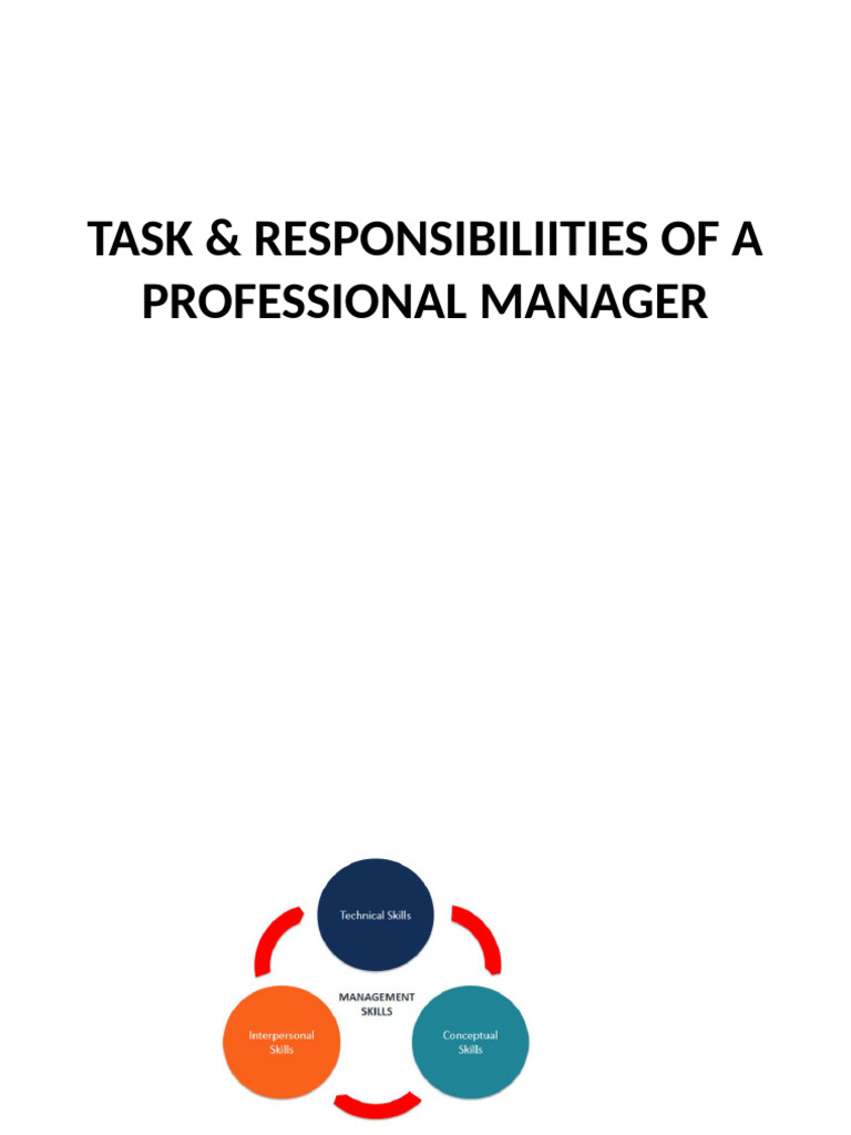 Task and Responsibilities | PDF