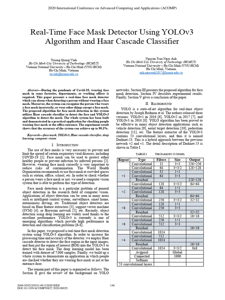real-time-face-mask-detector-using-yolov3-algorithm-and-haar-46ko4y111z | PDF