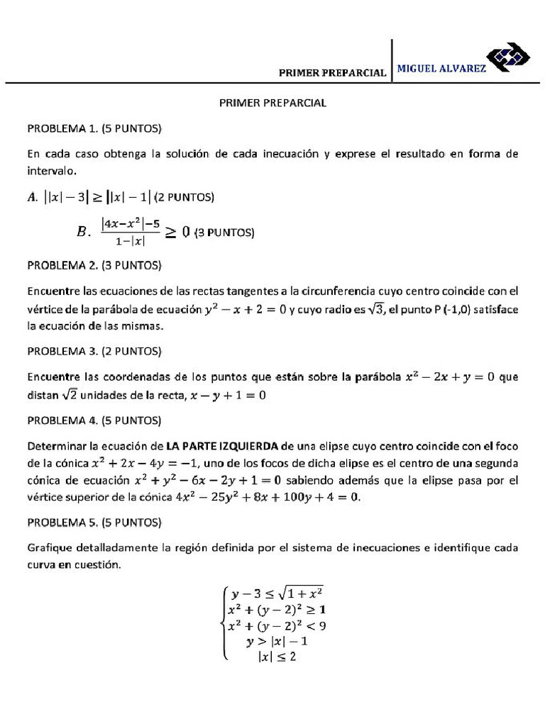 Solución primer preparcial | PDF