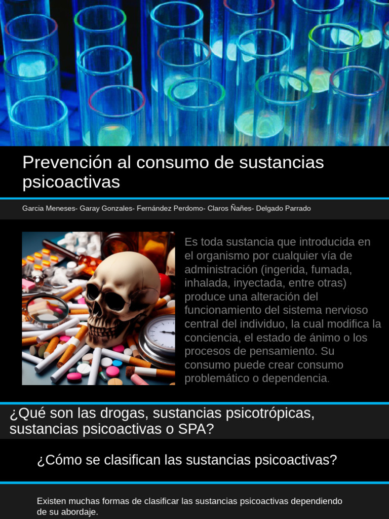 Prevención Al Consumo de Sustancias Psicoactivas | PDF | Drogas Psicoactivas | Drogas