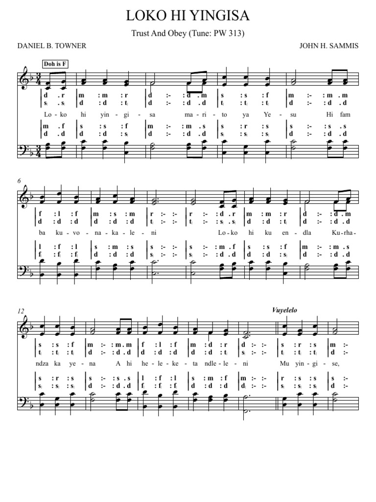 LOKO HI YINGISA - Full Score | PDF