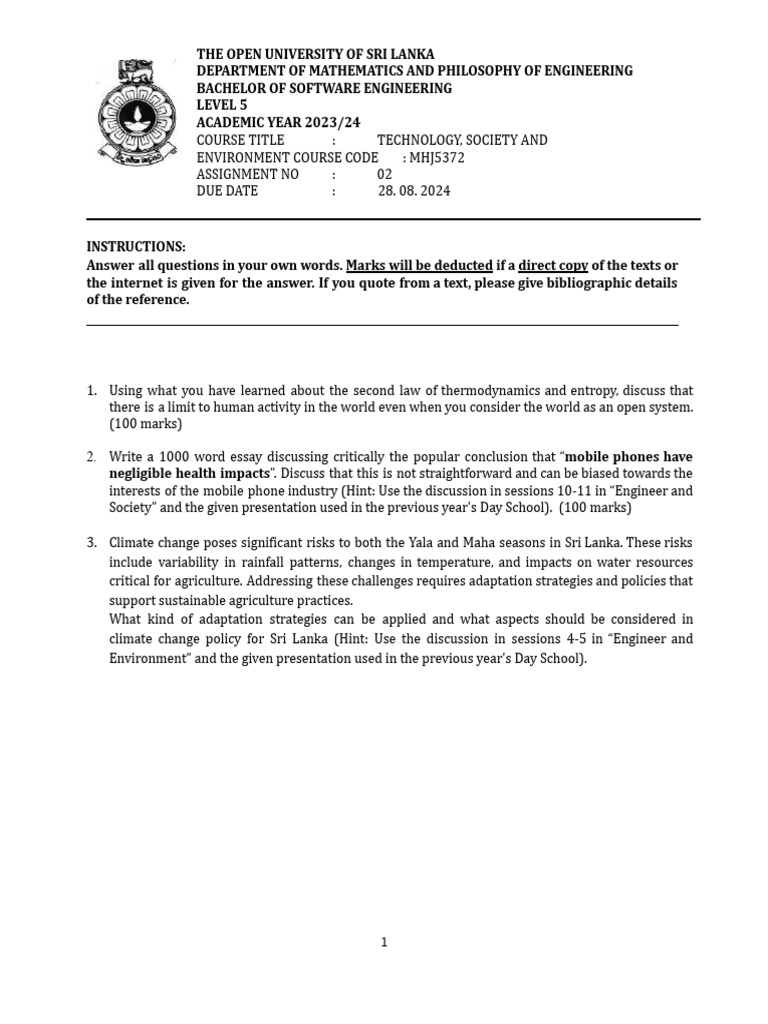 MHJ5342 - Tma 02 | PDF