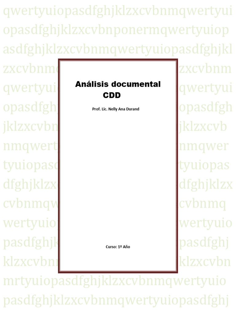 Análisis y Clasificación Documental | PDF