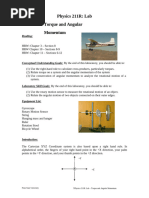205 A11 Lab Report | PDF | Rotation Around A Fixed Axis | Gyroscope