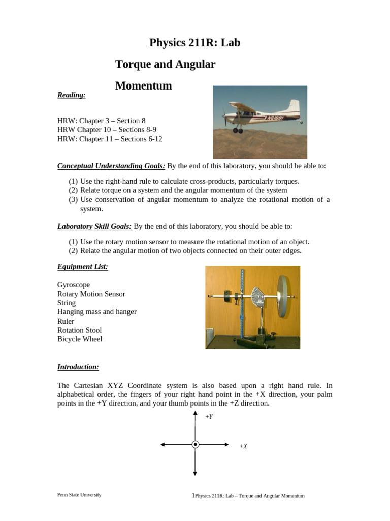 torque-and-angular-momentum-online-lab | PDF | Rotation Around A Fixed Axis | Torque