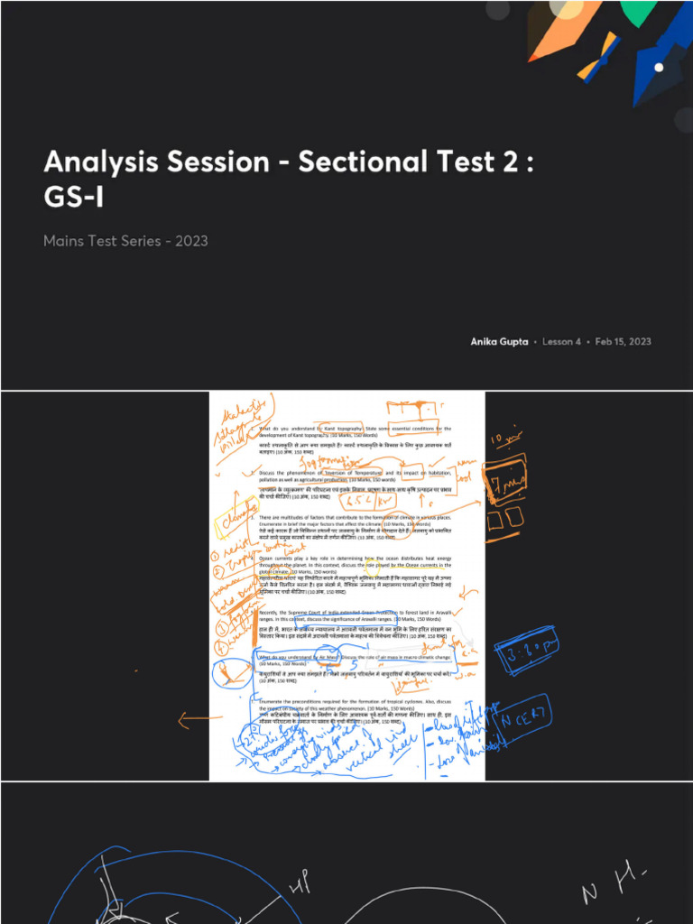 Analysis Session Sectional Test 2 GSI With Anno | PDF