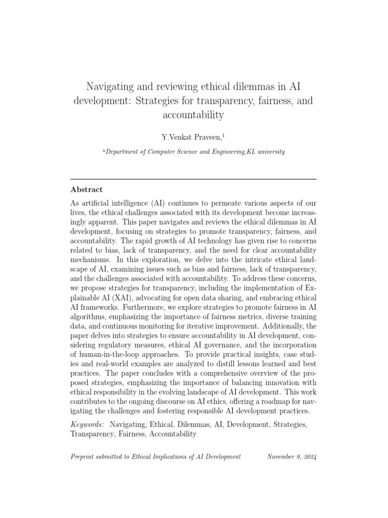 Ethical Strategies for AI Development | PDF | Artificial Intelligence ...