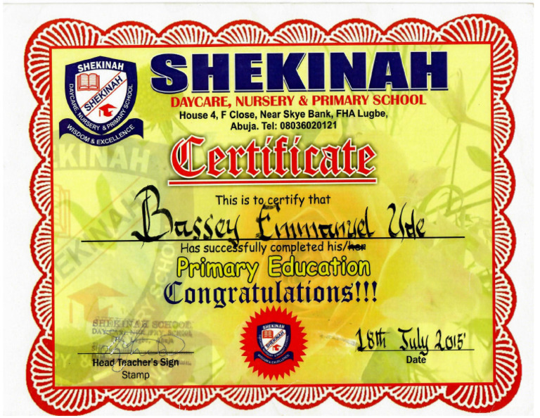 First School Leaving Certificate | PDF