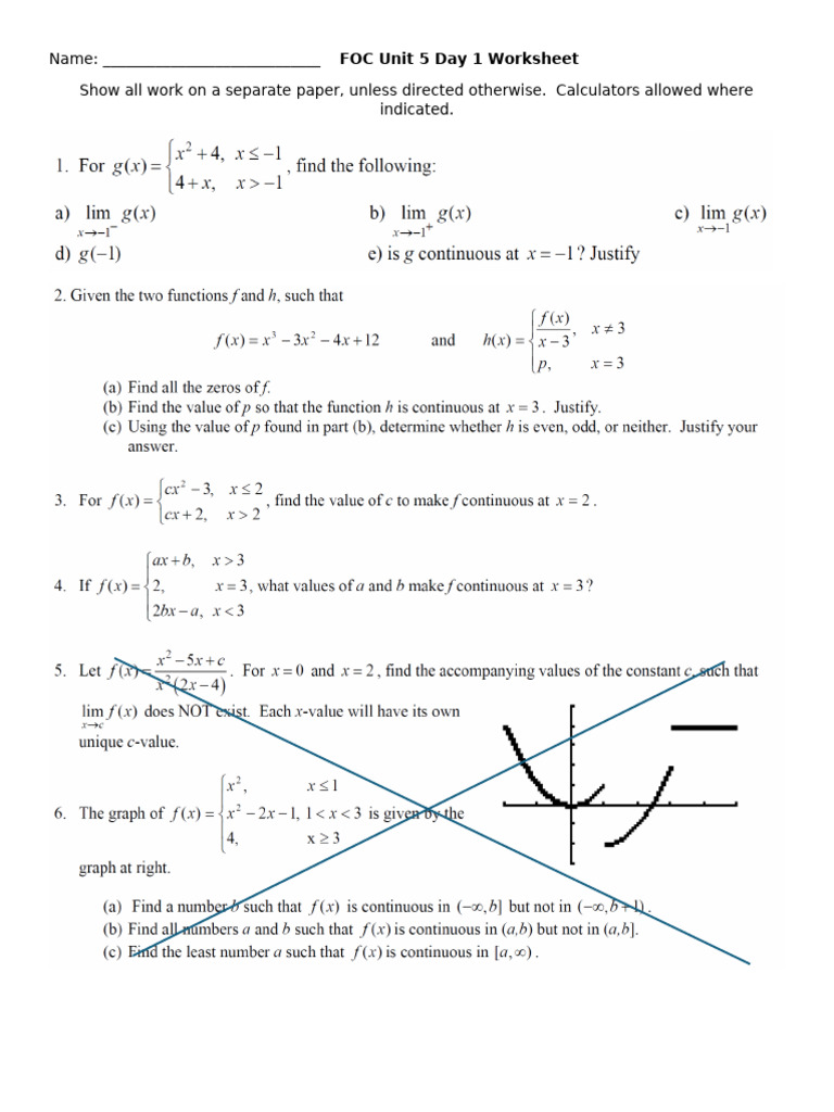 Unit 5 Worksheets v24 | PDF
