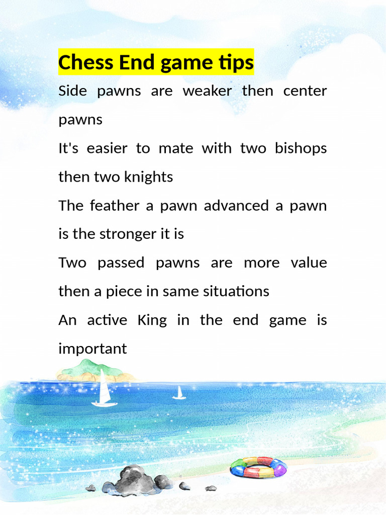 Chess End Games Principles WPS Office | PDF