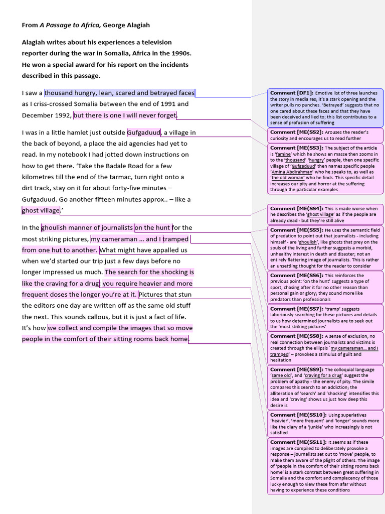 Alagiah's Haunting Somalia Famine Report | PDF | Disgust
