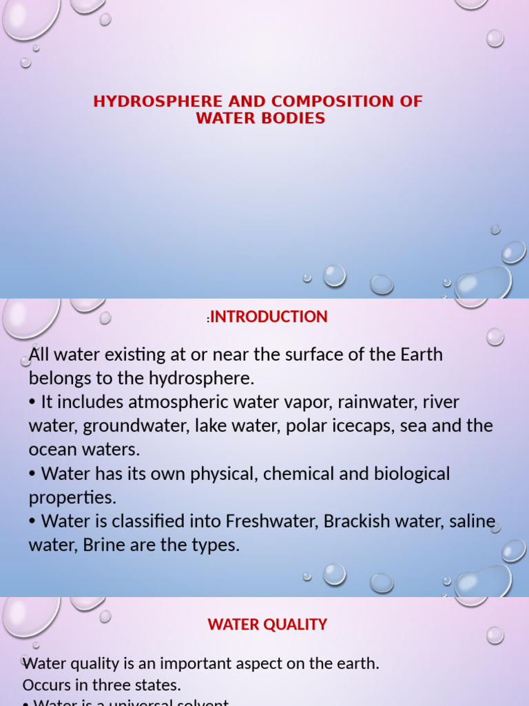 Marine Biology Lect. 3& 4 | PDF | Water | Oceans