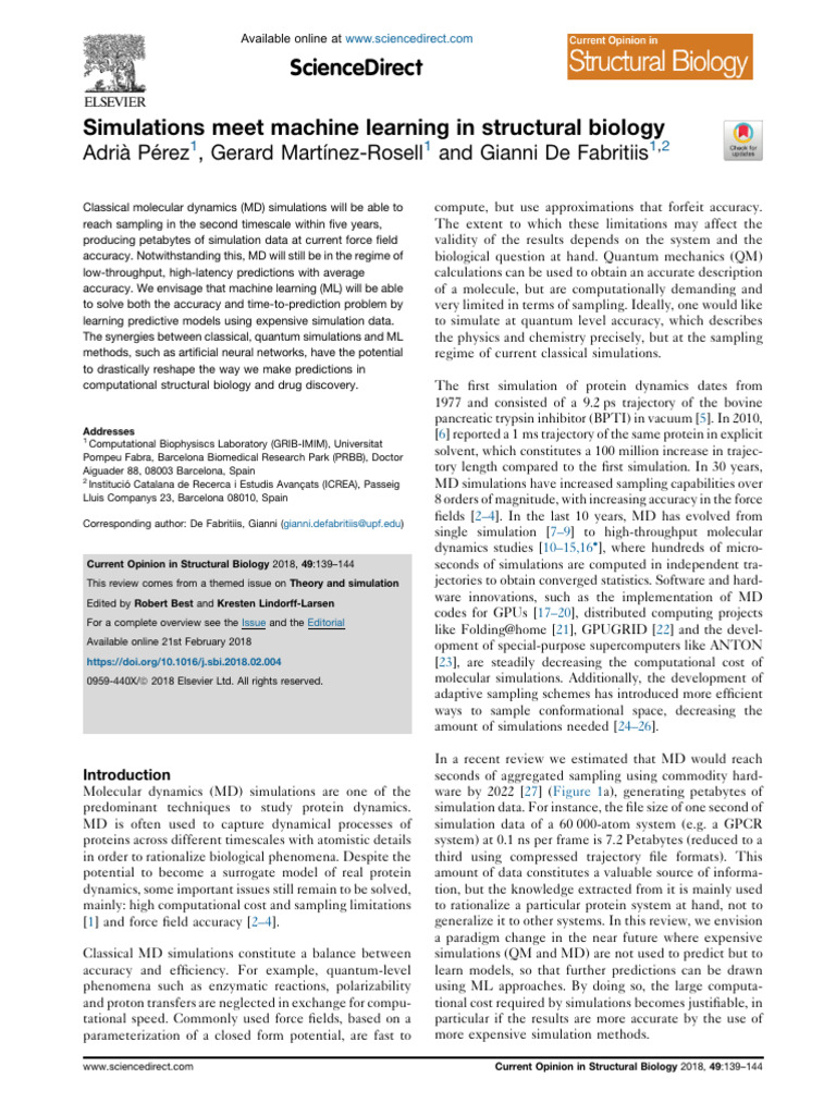 machine learn | PDF | Ligand (Biochemistry) | Molecular Dynamics