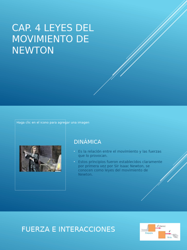 Presentacion Cap 4 | PDF | Fuerza | Las leyes del movimiento de Newton