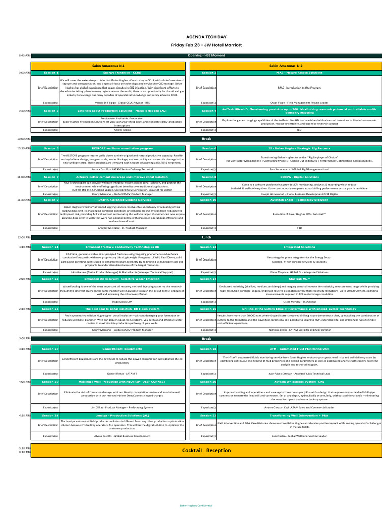 2024 ECU Tech Day - Agenda | PDF | Oil Well | Carbon Capture And Storage