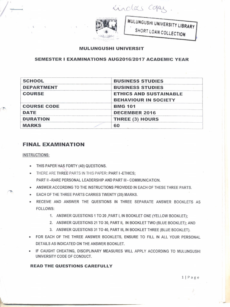 BMG Past Papers PDF | PDF