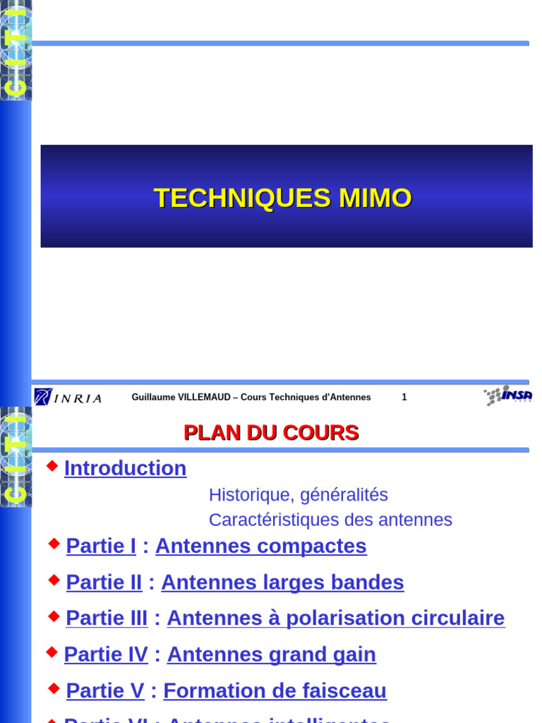 7 - Techniques MIMO | PDF | Antenne (Radio) | Modulation