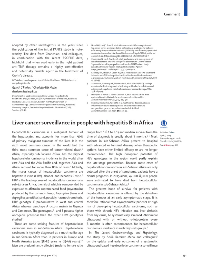 Liver Cancer Surveillance in People With Hepatitis | PDF | Hepatitis ...
