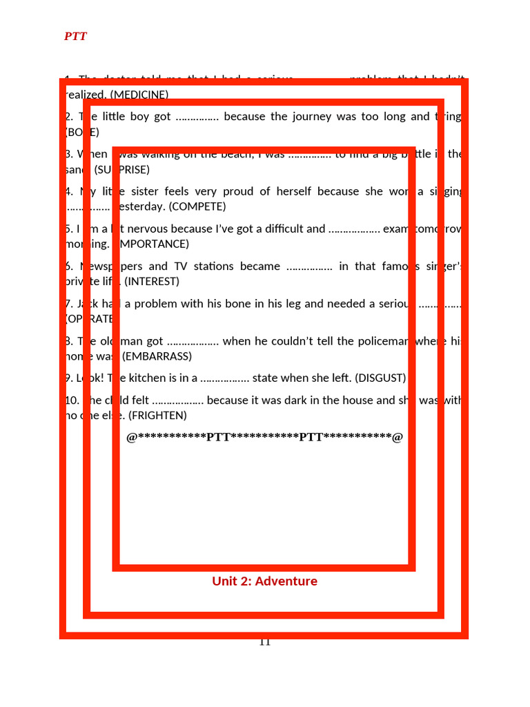 FRIENDS GLOBAL UNIT 2 (Complementary Exercise) | PDF