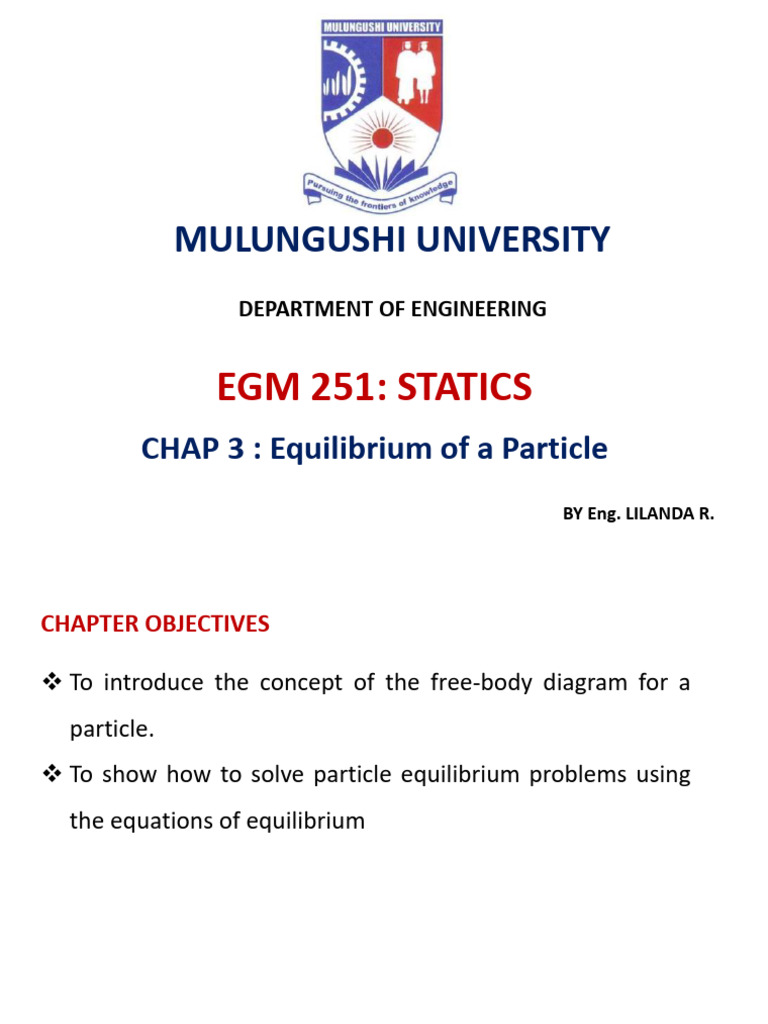 Equilibrium of a Particle | PDF | Force | Mechanics
