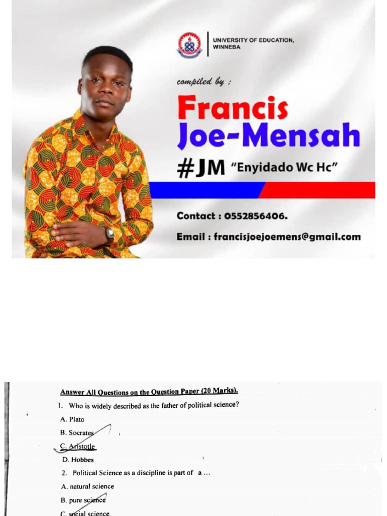 Joe-Mensah (JM) - Poli111 Midsem Pasco | PDF