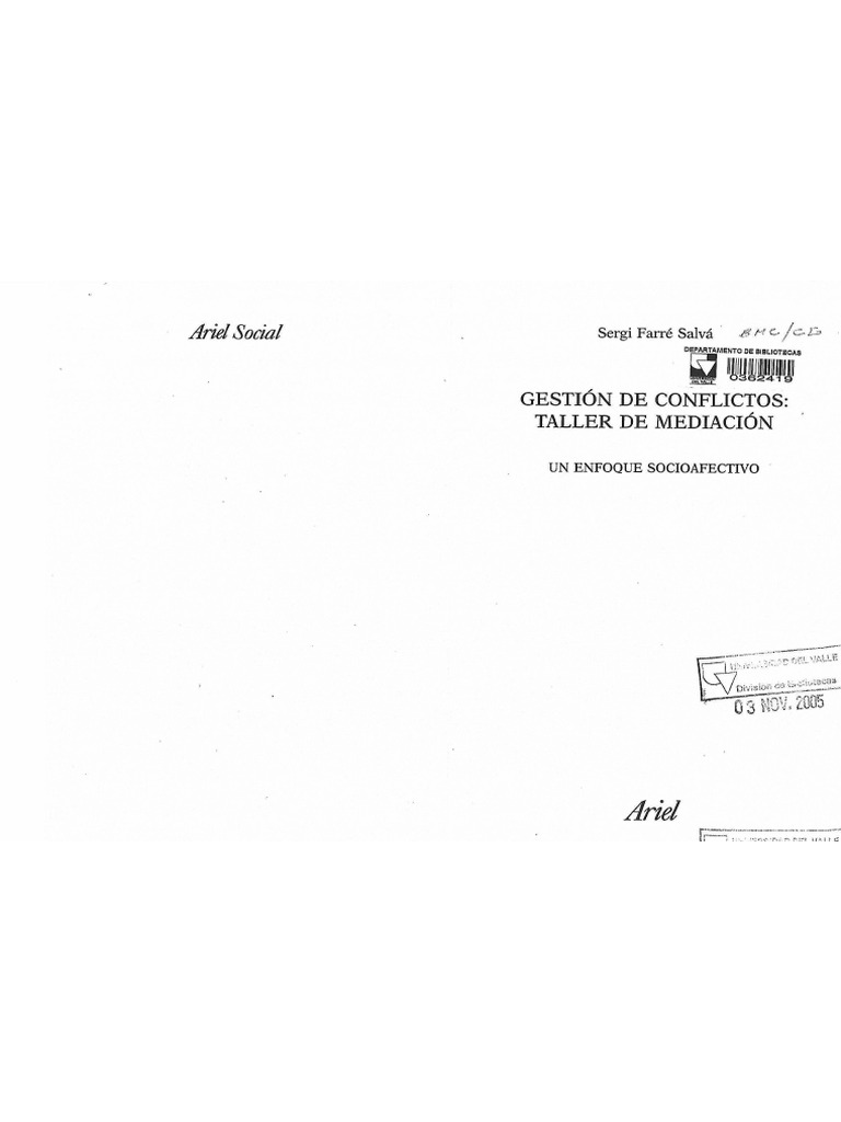 Farré Sergi - Gestión de Conflictos Taller de Mediación - Anexo2 ...