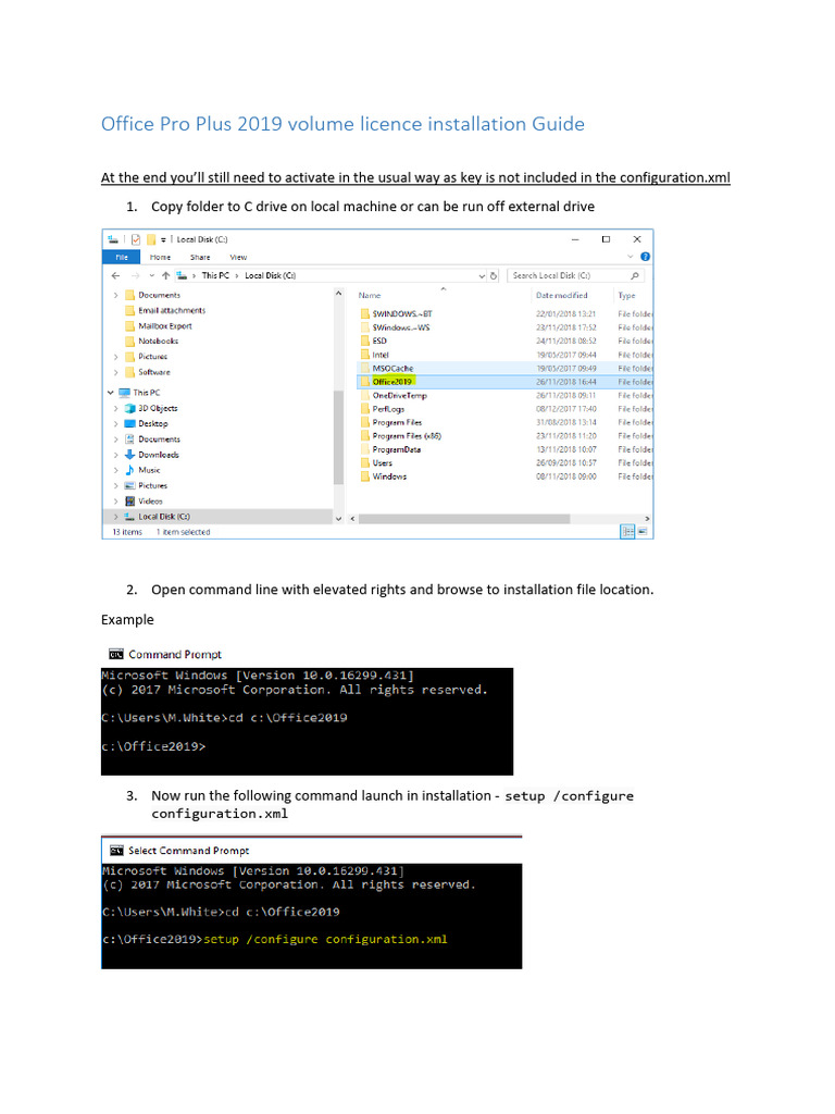 Office 2019 Installation Guide | PDF