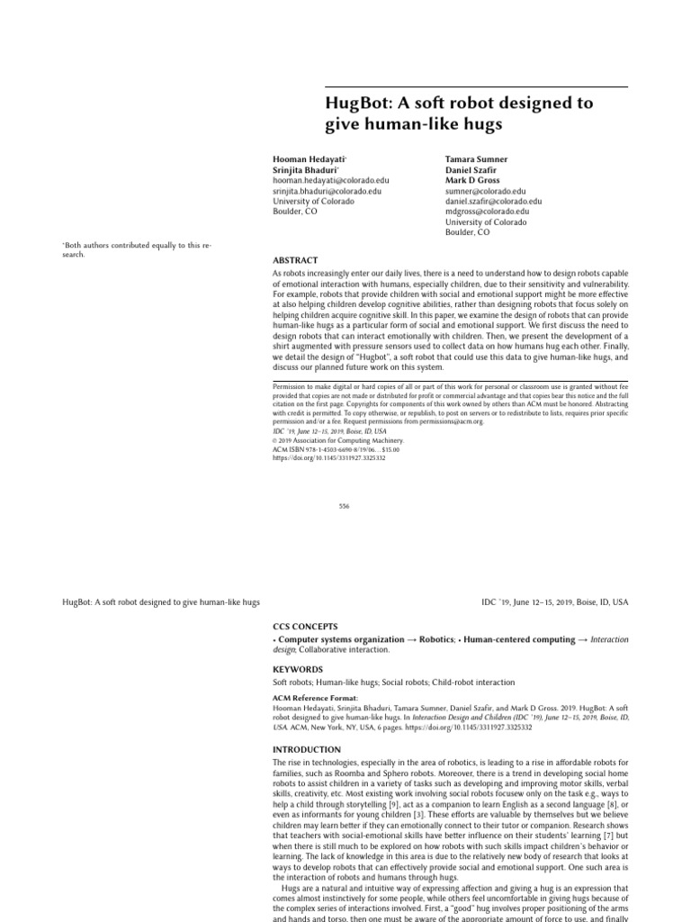 ANTECEDENTE 2_HugBot. Proceedings Pf the Interaction Design and ...