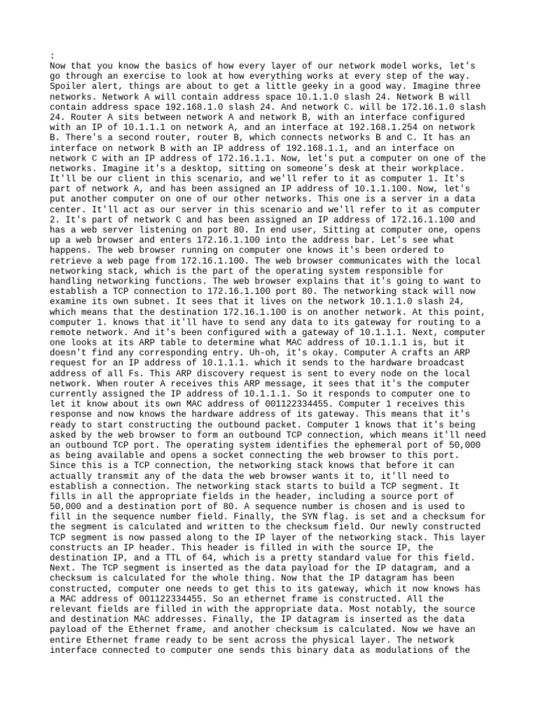 All The Layers Working in Unison | PDF | Internet Protocols | Transmission Control Protocol